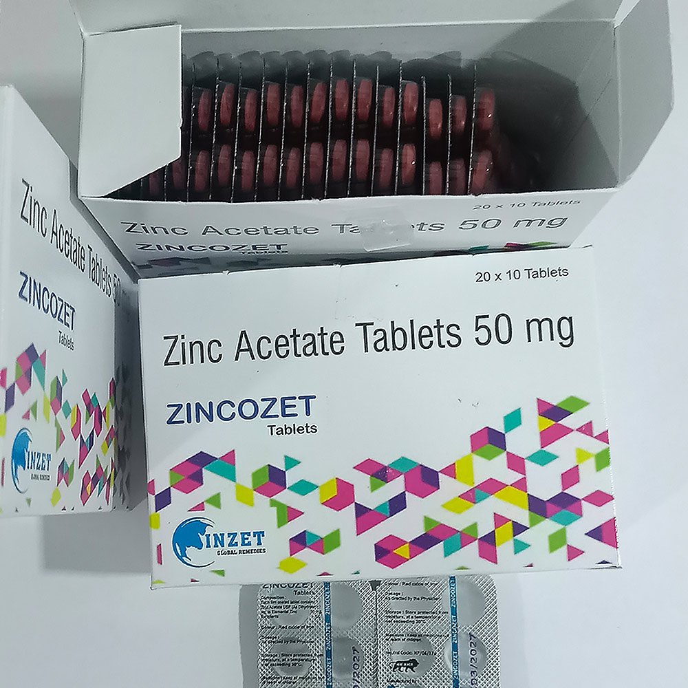Zincozet | 醋酸锌 Zinc Acetate Tablets 50mg - 20x10 200 Pills | Inzet ...